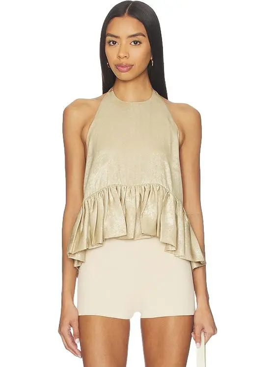 AZLEE Winston Metallic Top - Gold