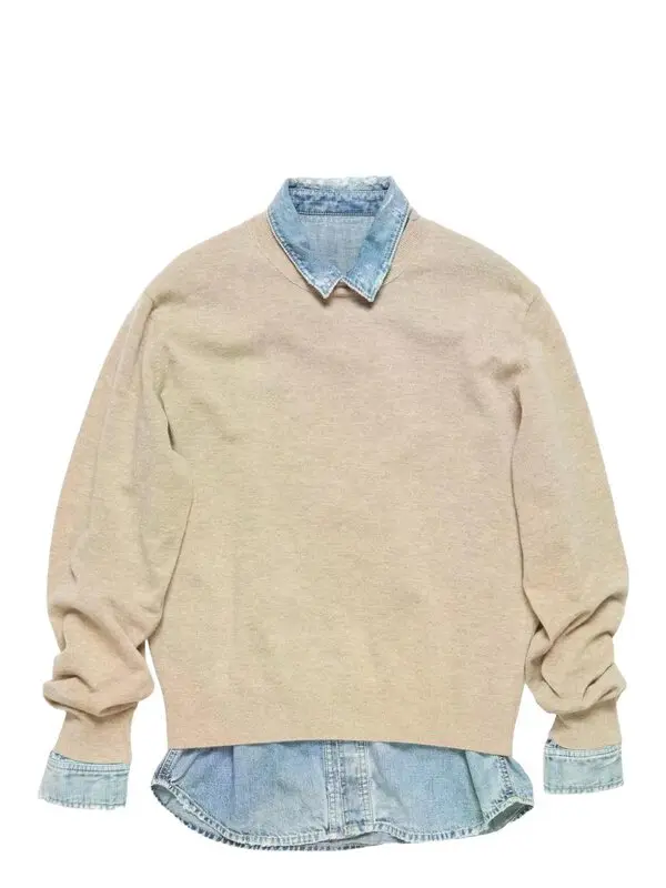 Acne Studios Layered V-neck Sweater - Neutrals