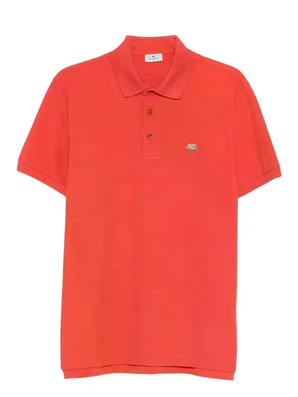 Etro Button Logo-detail Polo Shirt - Orange