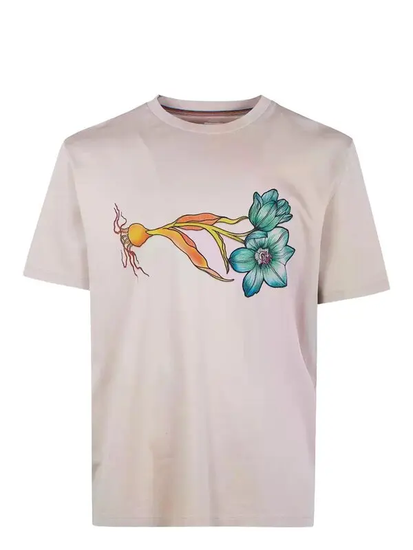 Paul Smith Floral-print T-shirt - Neutrals