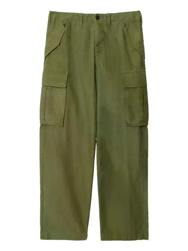 Burberry Cotton Cargo Trousers - Green