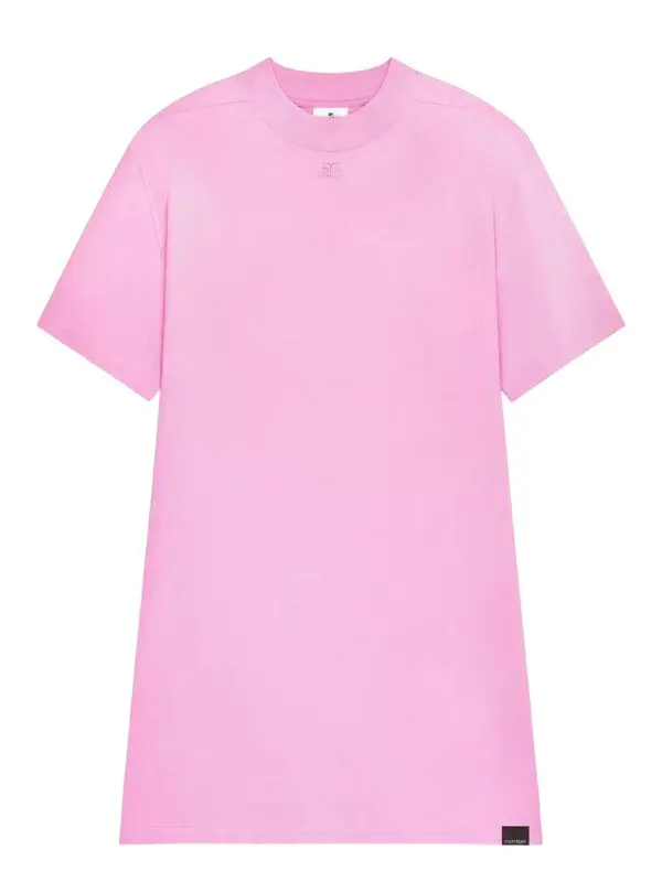 COURREGES Short-sleeve T-shirt Mini Dress - Pink