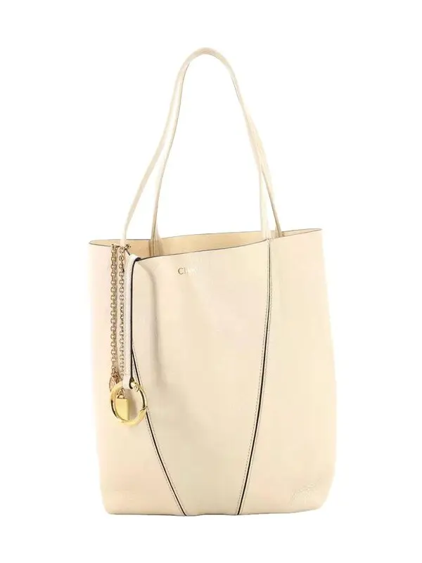 Chloé Spin Leather Medium Tote Bag - Neutrals