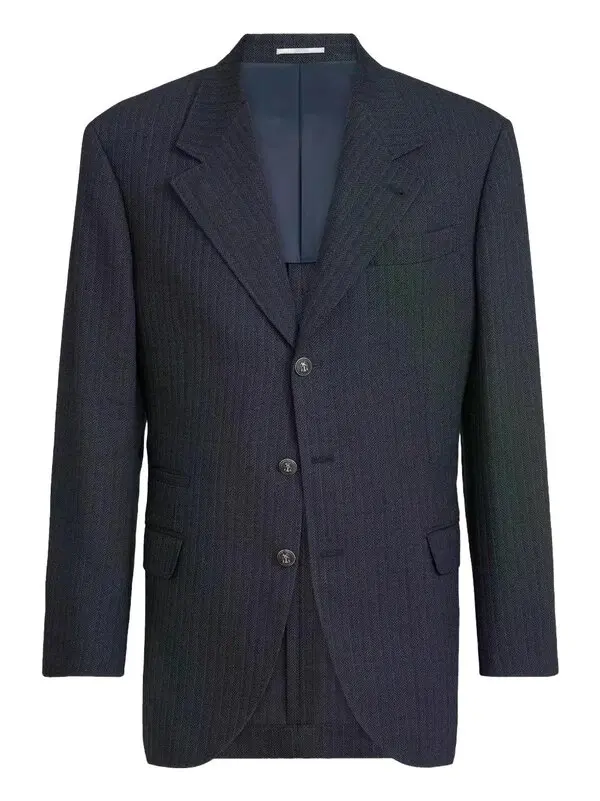 Brunello Cucinelli Long-sleeves Blazer - Blue
