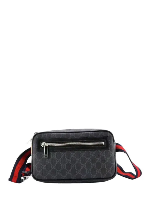 Gucci Web Zip Gg Coated Canvas Small Belt Bag - Black