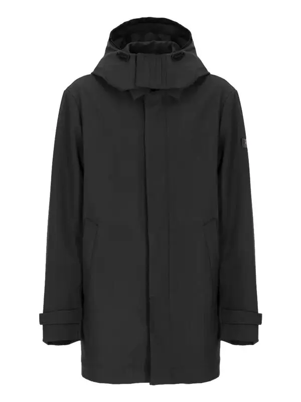 Peuterey Hooded Coat - Black
