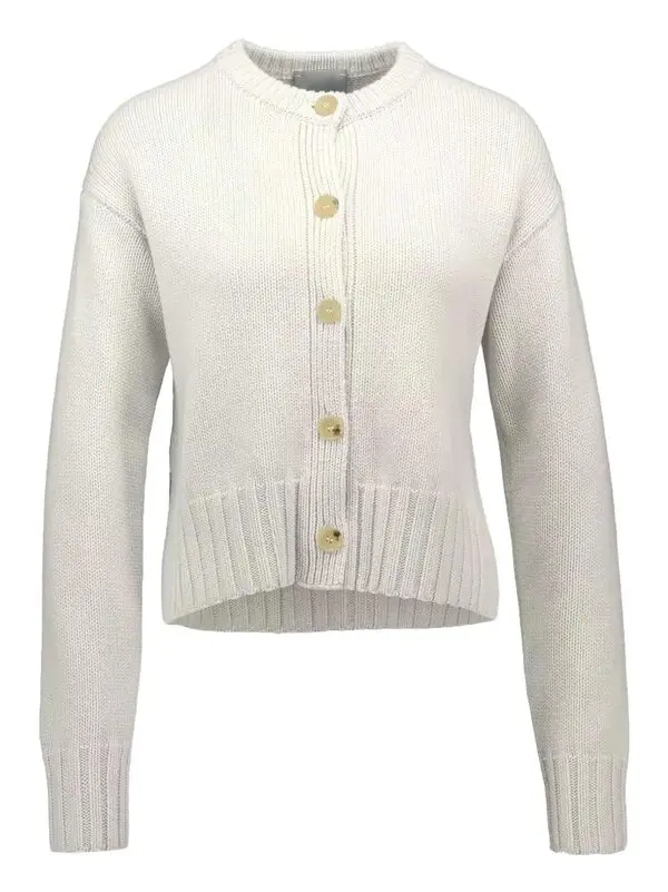 ALLUDE Buttoned Cardigan - White