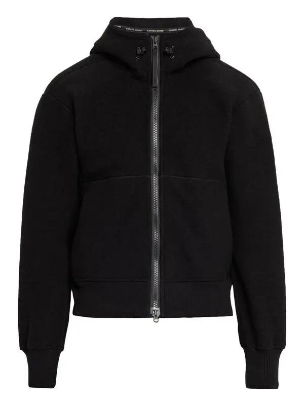 Canada Goose Chilliwack Fleece Hooded Bomber Jacket - Black