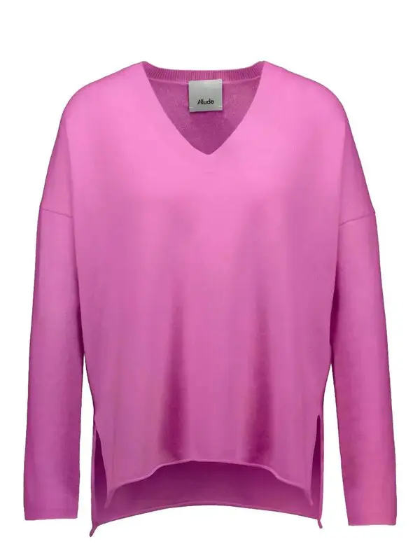 ALLUDE V-neck Sweater - Pink