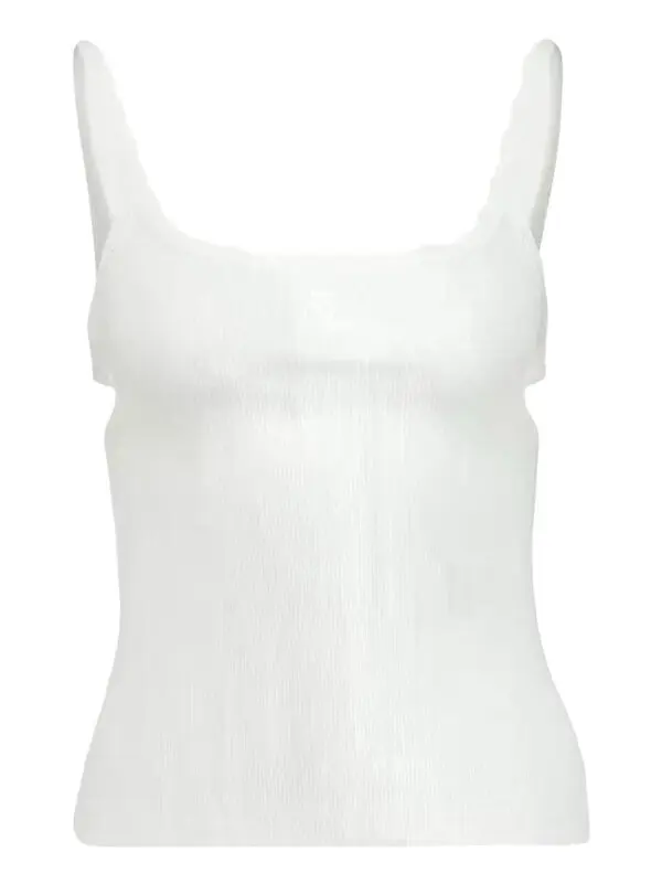 COURREGES 90's Cut-out Ribbed Tank Top - White