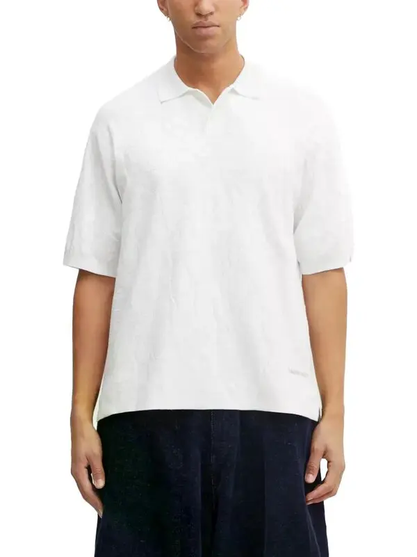 A BATHING APE Camo Pile Jacquard Polo Shirt - White