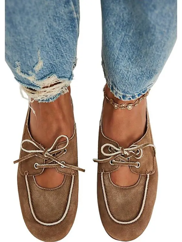 Jeffrey Campbell Yachting Day Boat Mules - Camel Suede