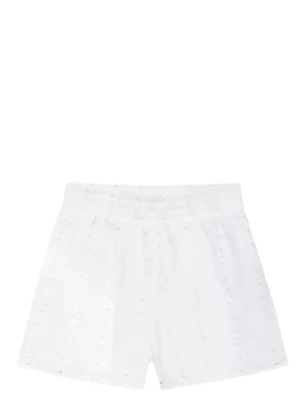 ANINE BING Eyelet Kam Shorts - White