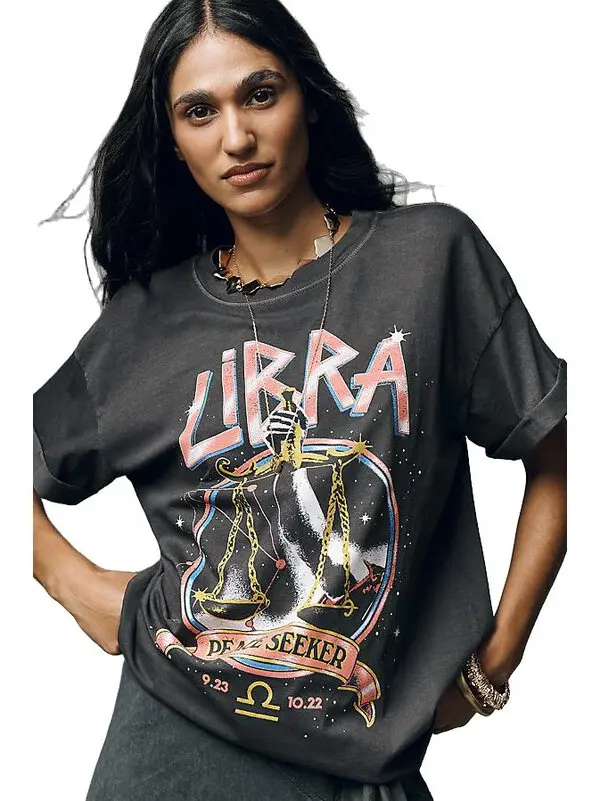 GIRL DANGEROUS Zodiac Graphic T-shirt - Libra