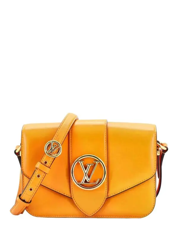 LOUIS VUITTON Pont 9 Bag Leather Crossbody Bag - Orange