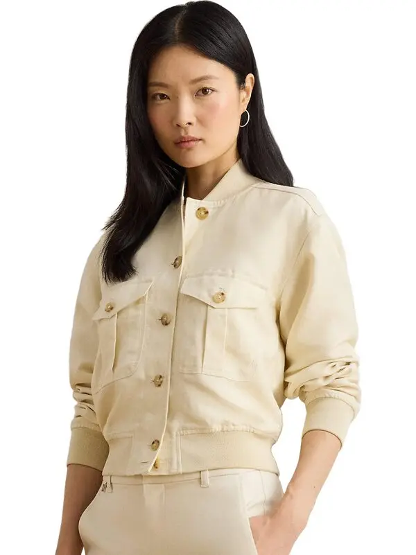 Ralph Lauren Linen-blend Jacket - Ivory Beige