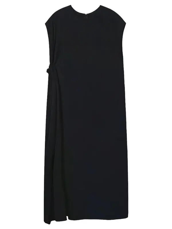 Y’s Ruched Midi Dress - Black