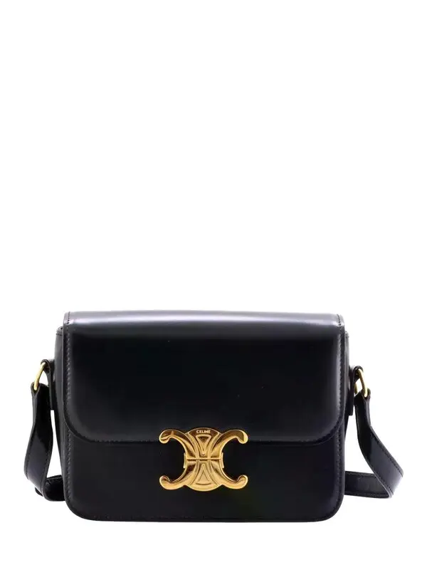 Celine Triomphe Teen Shoulder Bag Smooth Calfskin - Black