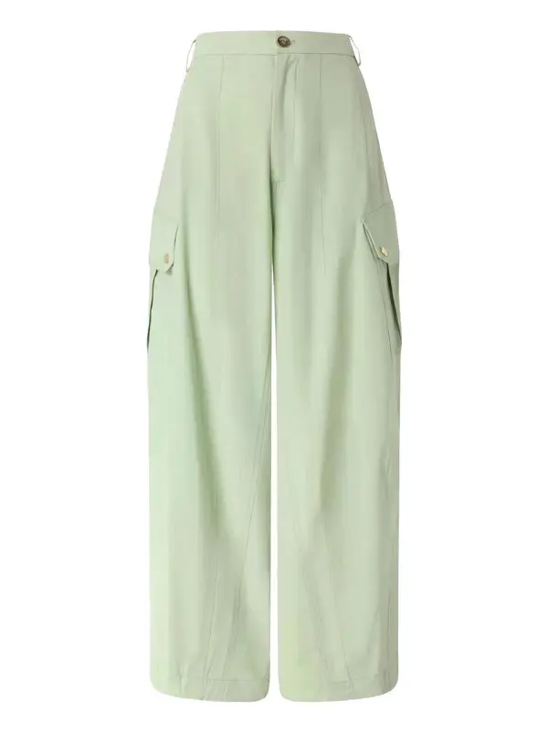 Pinko Wide-leg Cargo Pants - Green