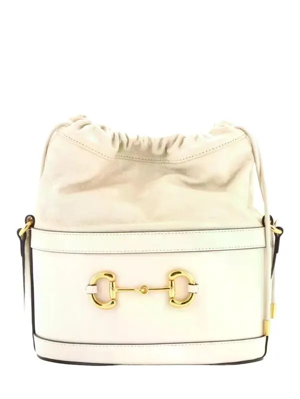 Gucci Horsebit 1955 Small Bucket Bag - White