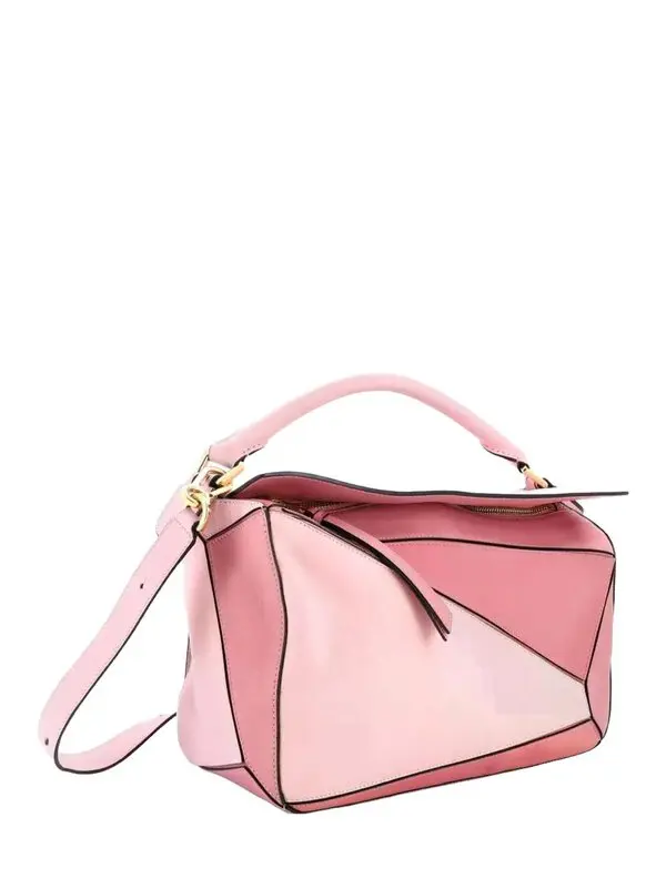 Loewe Puzzle Leather Shoulder Bag - Pink