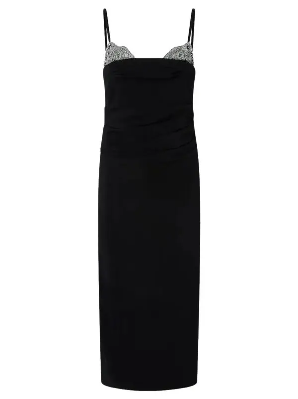 Pinko Layered-effect Embellished Dress - Black