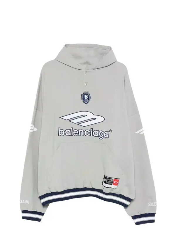 Balenciaga Logo Hoodie - Grey