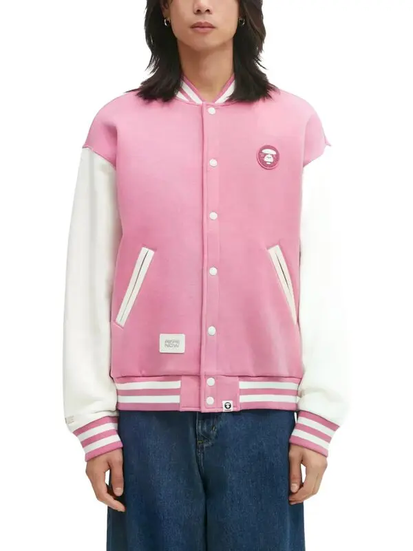 AAPE BY *A BATHING APE® Striped-trim Bomber Jacket - Pink