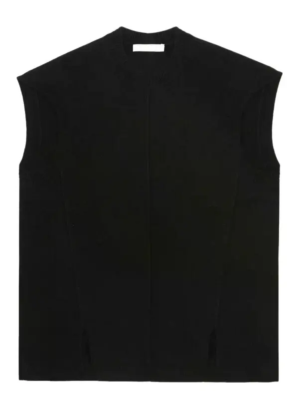 Helmut Lang Wool Split Vest - Black