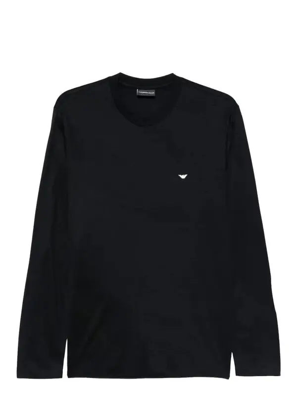 Emporio Armani Logo Long-sleeve T-shirt - Blue