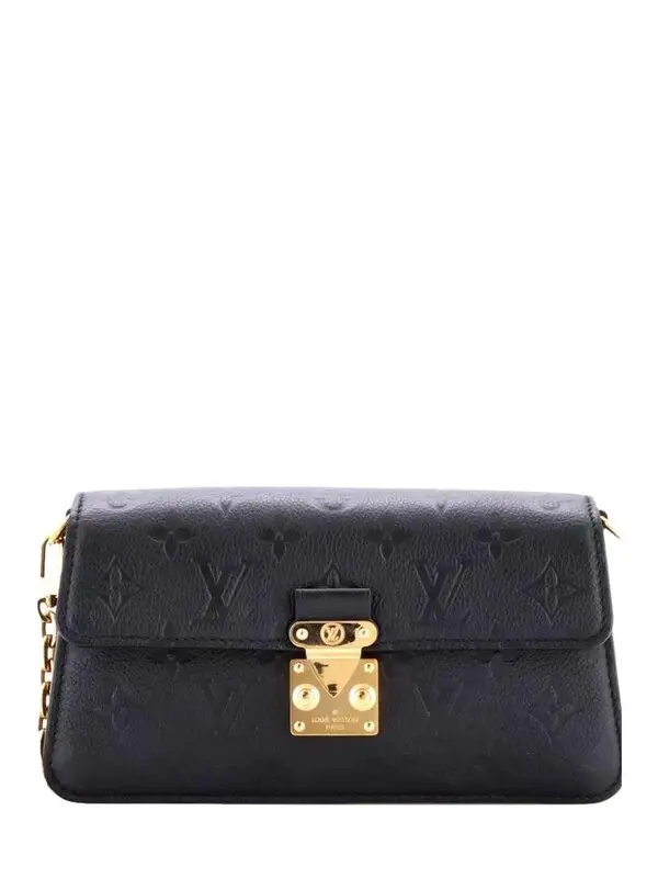 LOUIS VUITTON Pochette Metis Wallet On Chain Monogram Empreinte Leather Crossbody Bag - Black