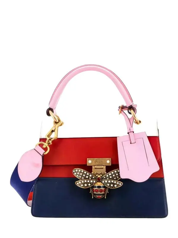 Gucci Queen Margaret Top Handle Satchel Colorblock Leather Small - Multicolour
