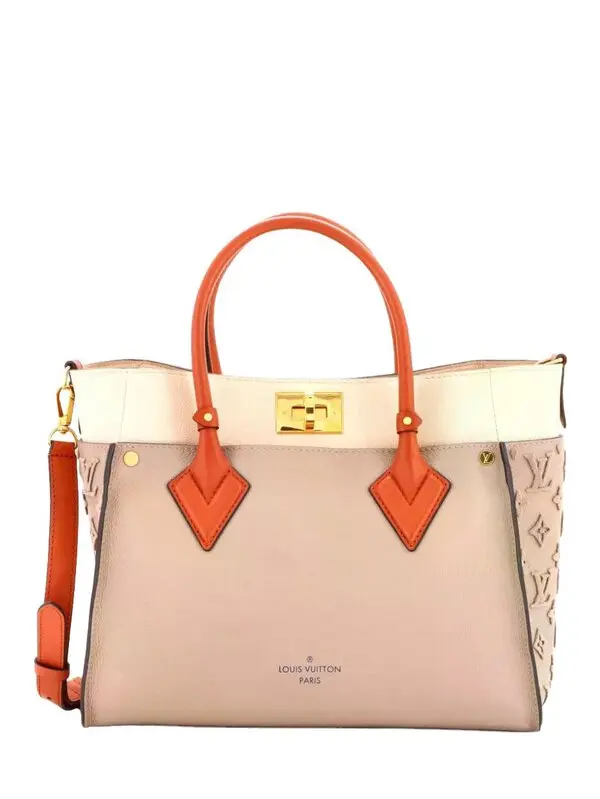 LOUIS VUITTON On My Side Monogram Tuffetage Leather Mm Tote Bag - Neutrals