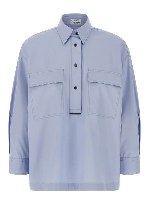Brunello Cucinelli Cotton Shirt - Blue