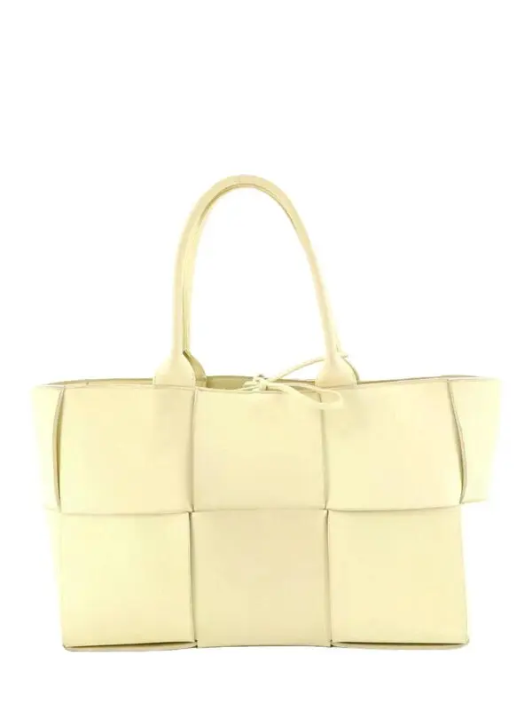 Bottega Veneta Arco Maxi Intrecciato Small Tote Bag - Yellow