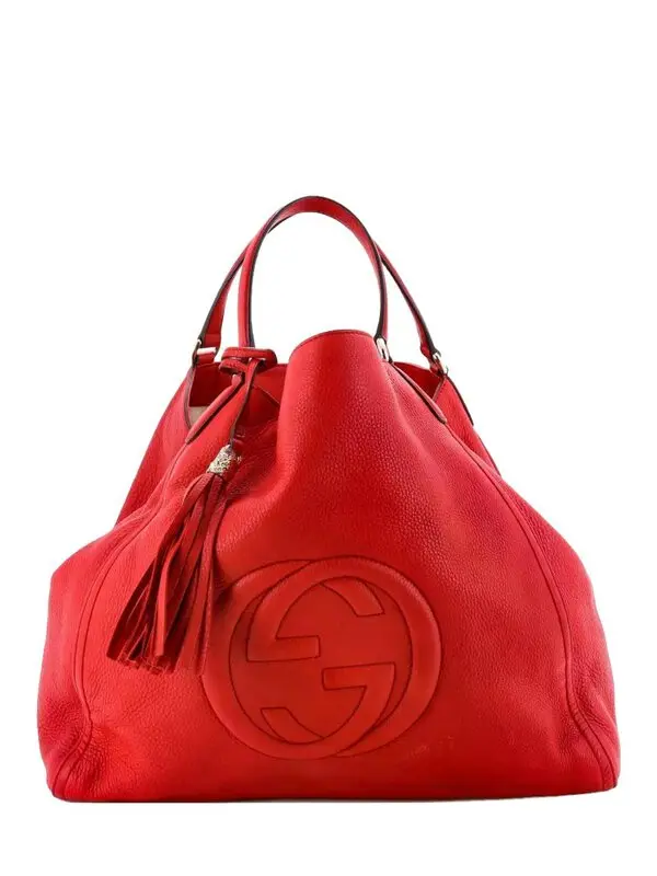 Gucci Soho Large Leather Shoulder Bag - Red