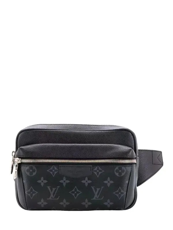 LOUIS VUITTON Outdoor Messenger Bag Monogram Taigarama Crossbody - Black
