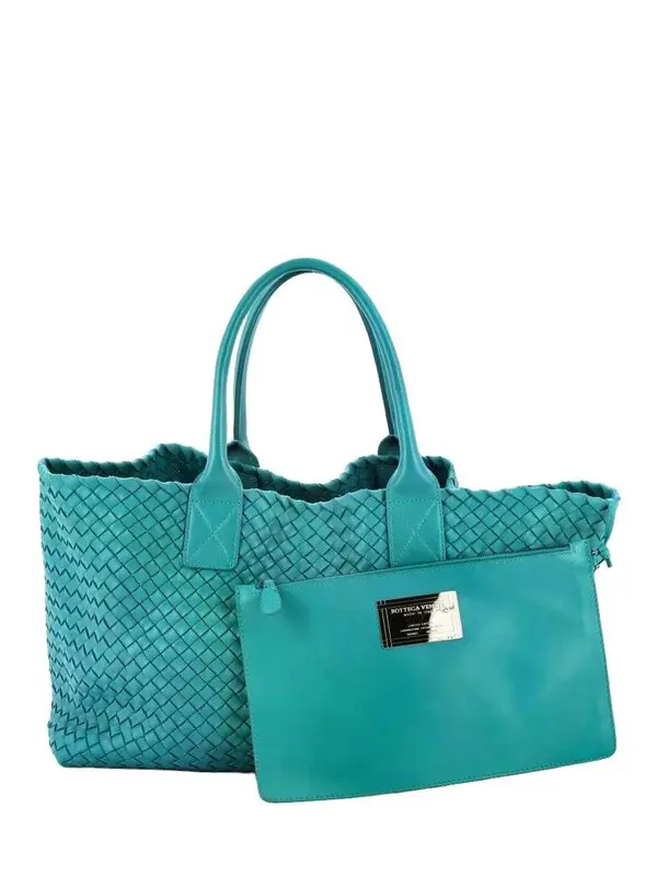Bottega Veneta Cabat Intrecciato Nappa Medium Tote Bag - Green