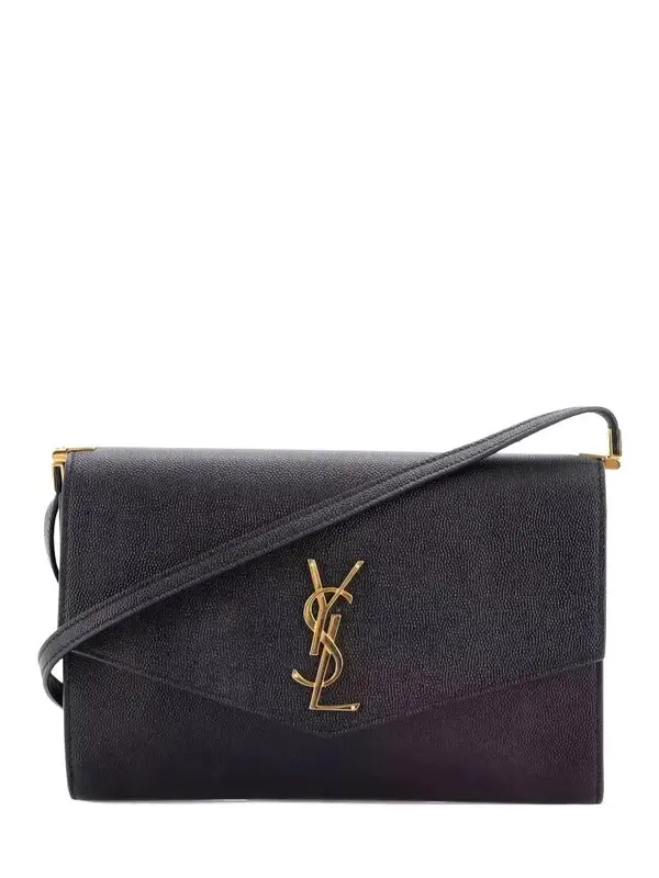 Saint Laurent Uptown Leather Mini Crossbody Bag - Black