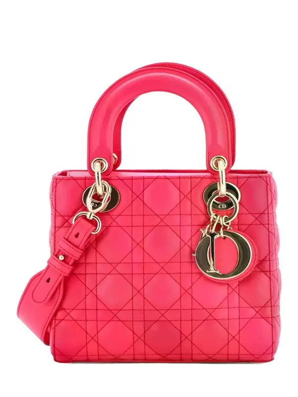 Dior My Abcdior Lady Bag Cannage Quilt Lambskin - Pink
