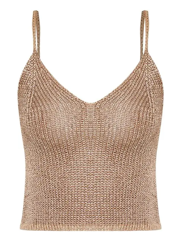 PARAMIDONNA Bruna Spaghetti Strap Camisole Top - Gold