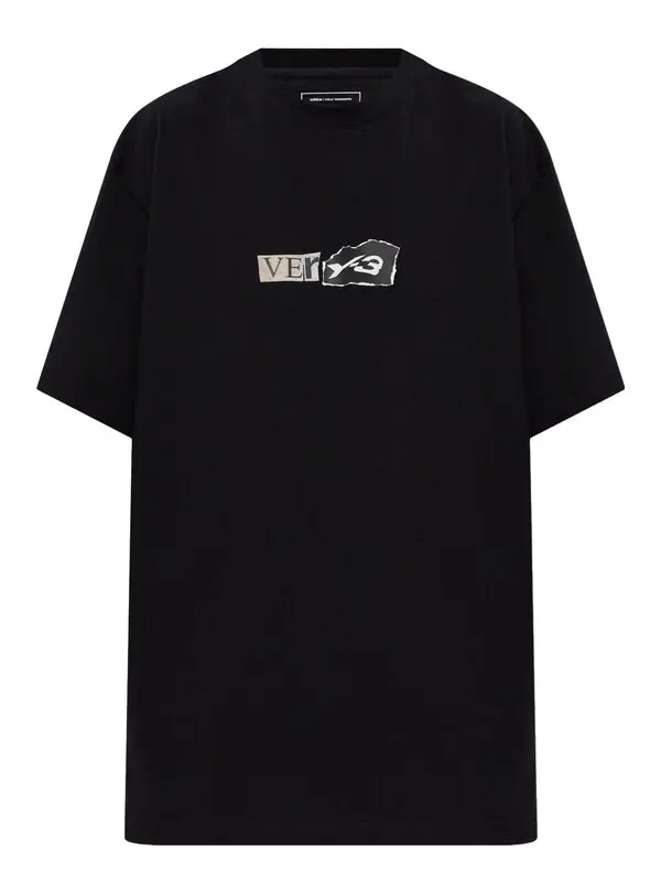 Y3 T-shirt With Logo Print - Black