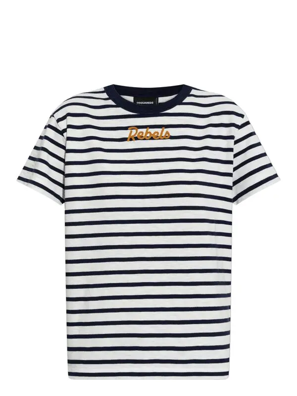 Dsquared2 Striped T-shirt - Navy Blue