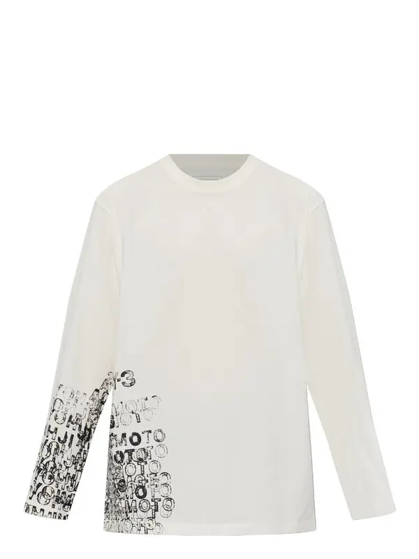 Y3 Printed Long-sleeved T-shirt - Cream