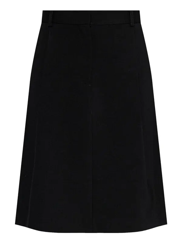 TOTEME Knee Length Wool Skirt - Black