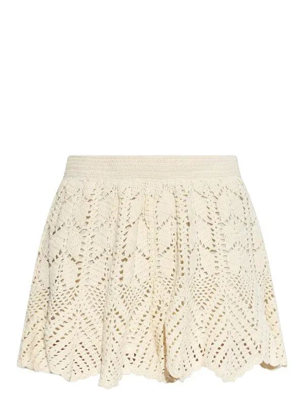 Zimmermann Lace Shorts - Cream