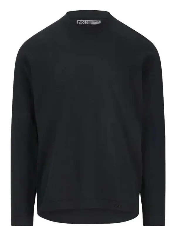 MASSIMO OSTI STUDIO Logo Crew-neck Sweater - Blue