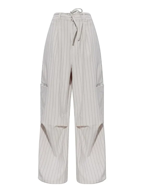 Y3 Striped Oversized Trousers - Cream