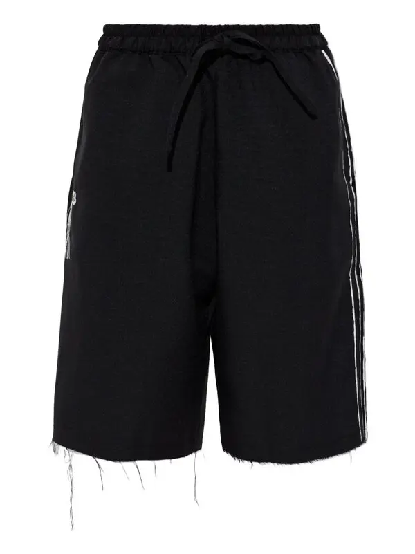 Y3 Shorts With Logo Patch - Black