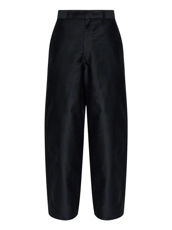 LEMAIRE Straight-leg Cotton Trousers - Black
